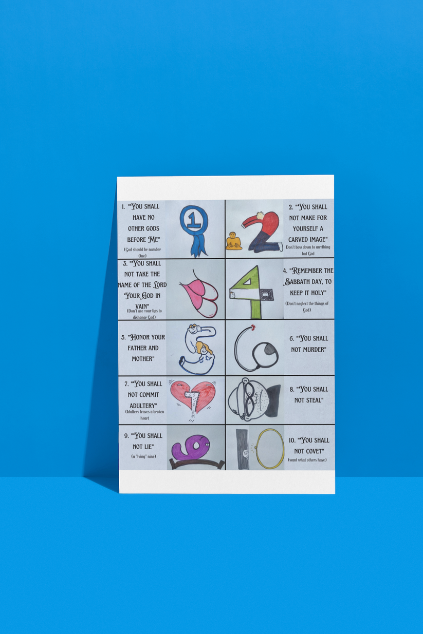 Kid's 10 Commandments Poster - Digital Download | Christian Learning ...